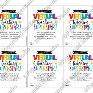 Virtual Teacher Appreciation Week Tag Printable - Distance Learning ...