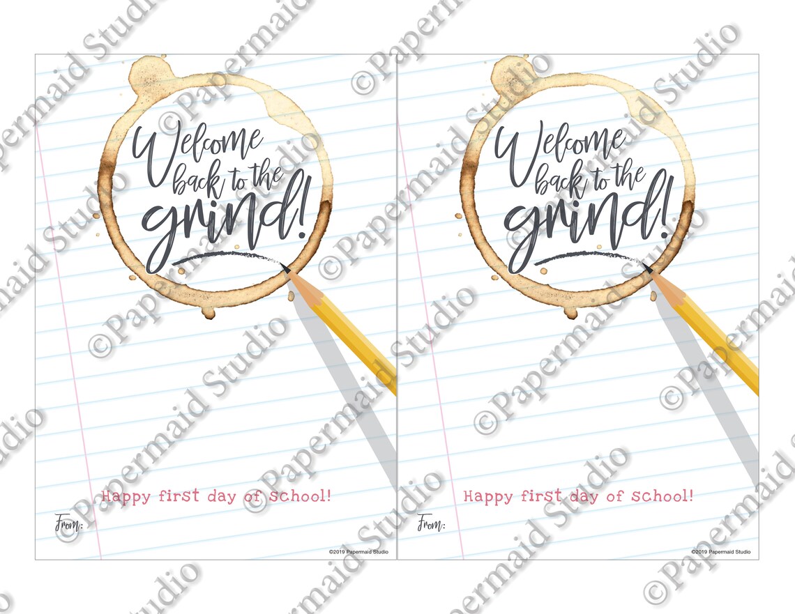 PRINTABLE Back to School Coffee Teacher Gift Card Holder | Etsy