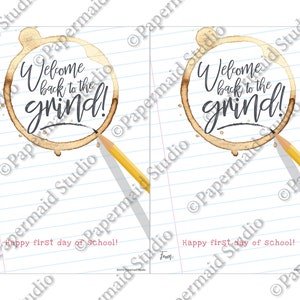 PRINTABLE Back to School Coffee Teacher Gift Card Holder - First Day of ...