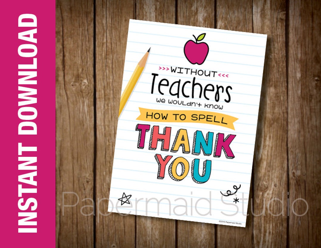 Printable Teacher Appreciation Card - Distance Virtual Learning Teacher ...