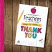 Printable Teacher Appreciation Card Distance Virtual Learning Teacher ...