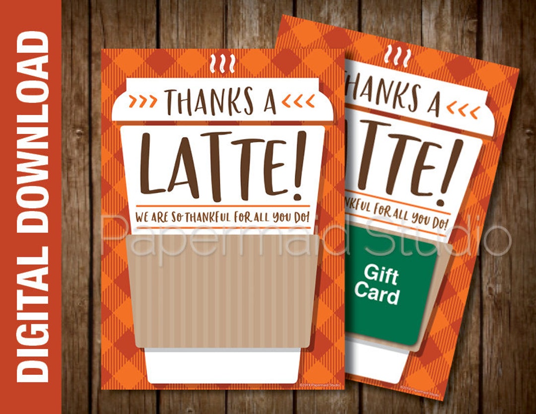 PRINTABLE Thanksgiving Coffee Gift Card Holder - Teacher Thanksgiving ...
