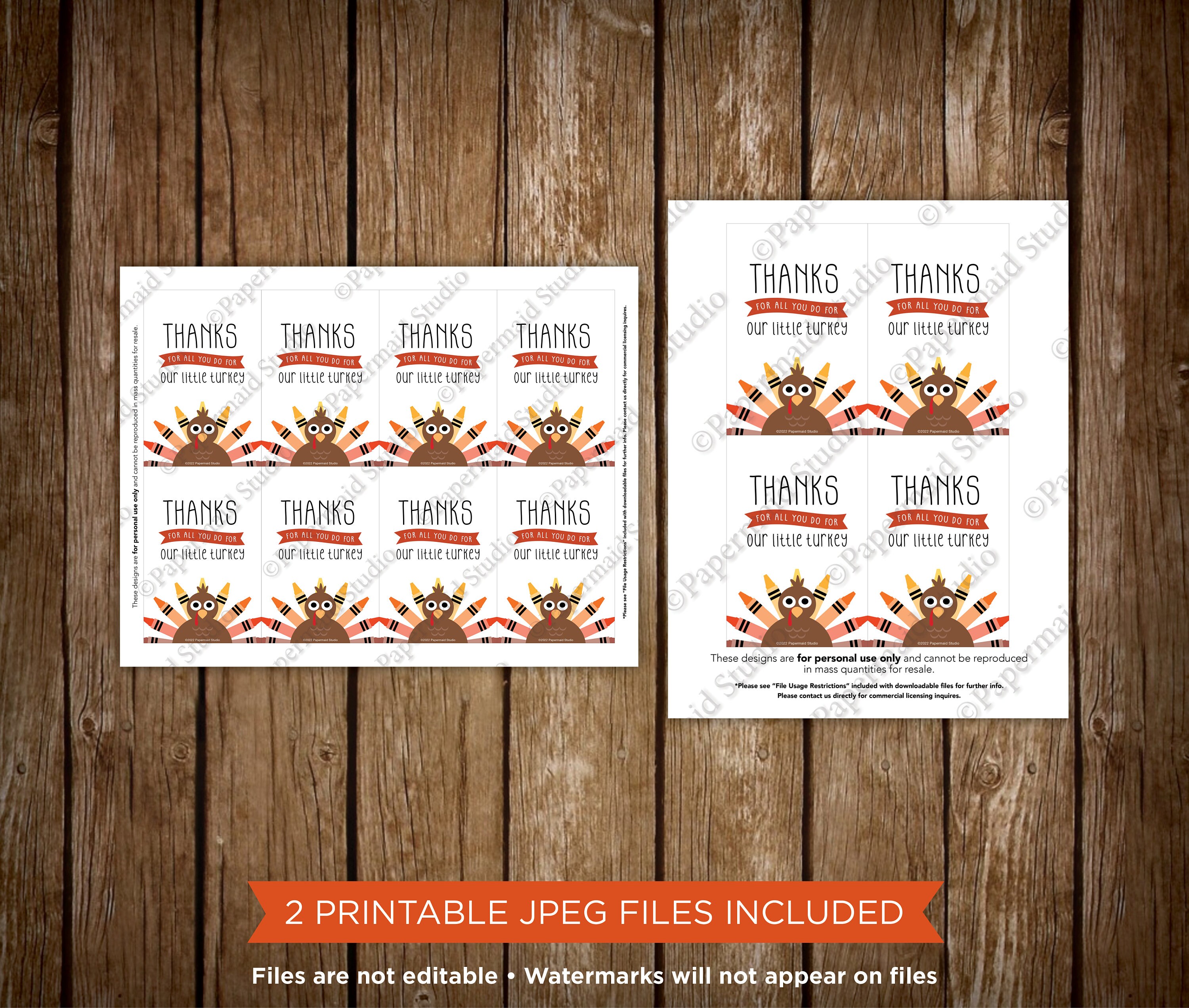 Teacher Thanksgiving Gift Tag Printable - School Teacher Thanksgiving ...