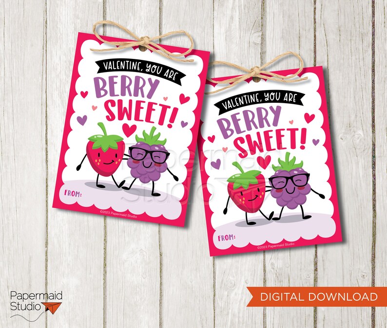 Fruit Snack Valentine Tags - Printable Valentine Fruit Snack Labels ...