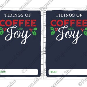 PRINTABLE Coffee Themed Christmas Card Coffee Holiday Card Coffee Gift ...