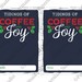 PRINTABLE Coffee Themed Christmas Card Coffee Holiday Card Coffee Gift ...