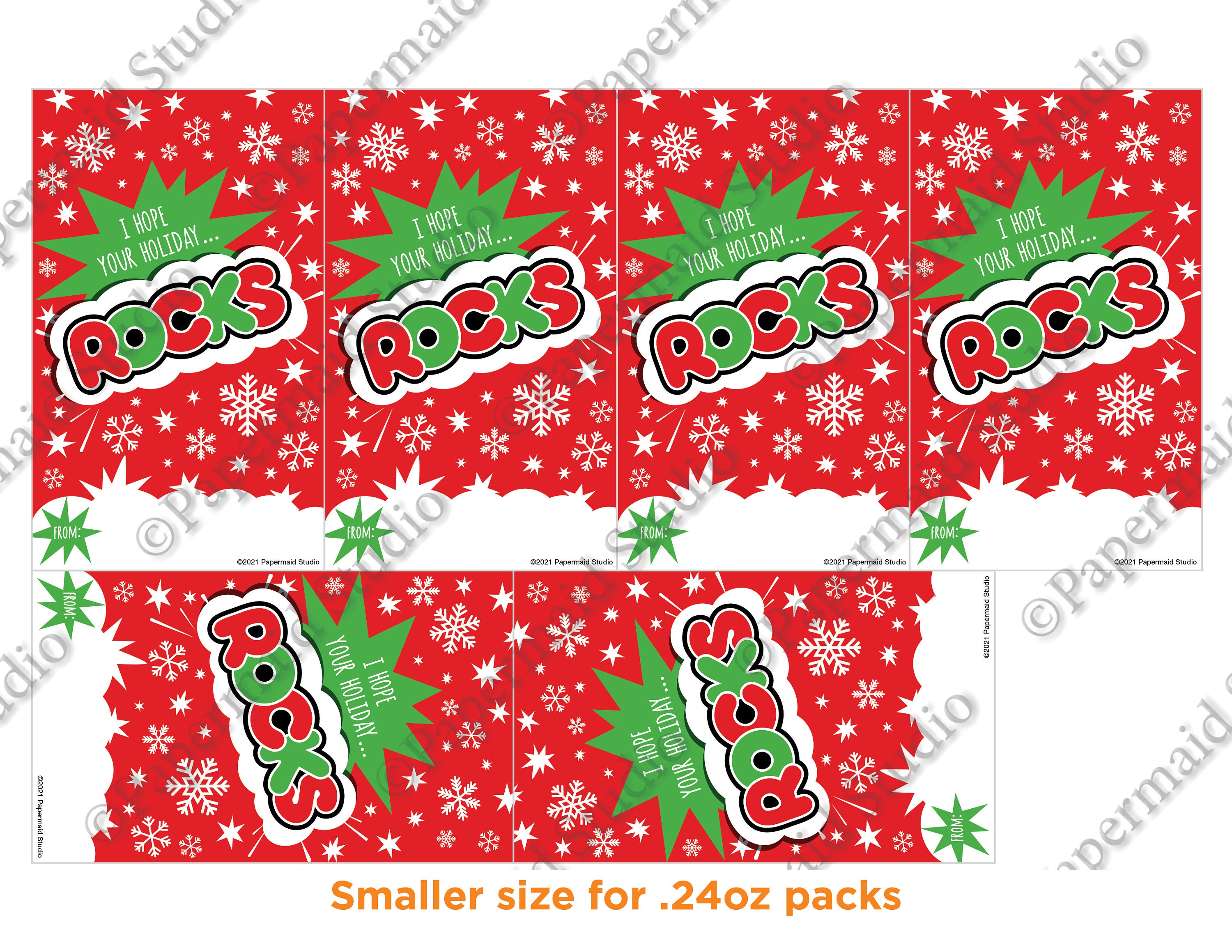 PRINTABLE Christmas Pop Candy Tag I Hope Your Christmas | Etsy