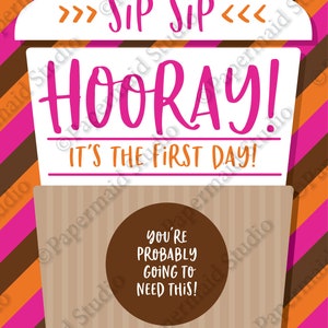 Back to School Coffee Printable First Day of School Teacher - Etsy