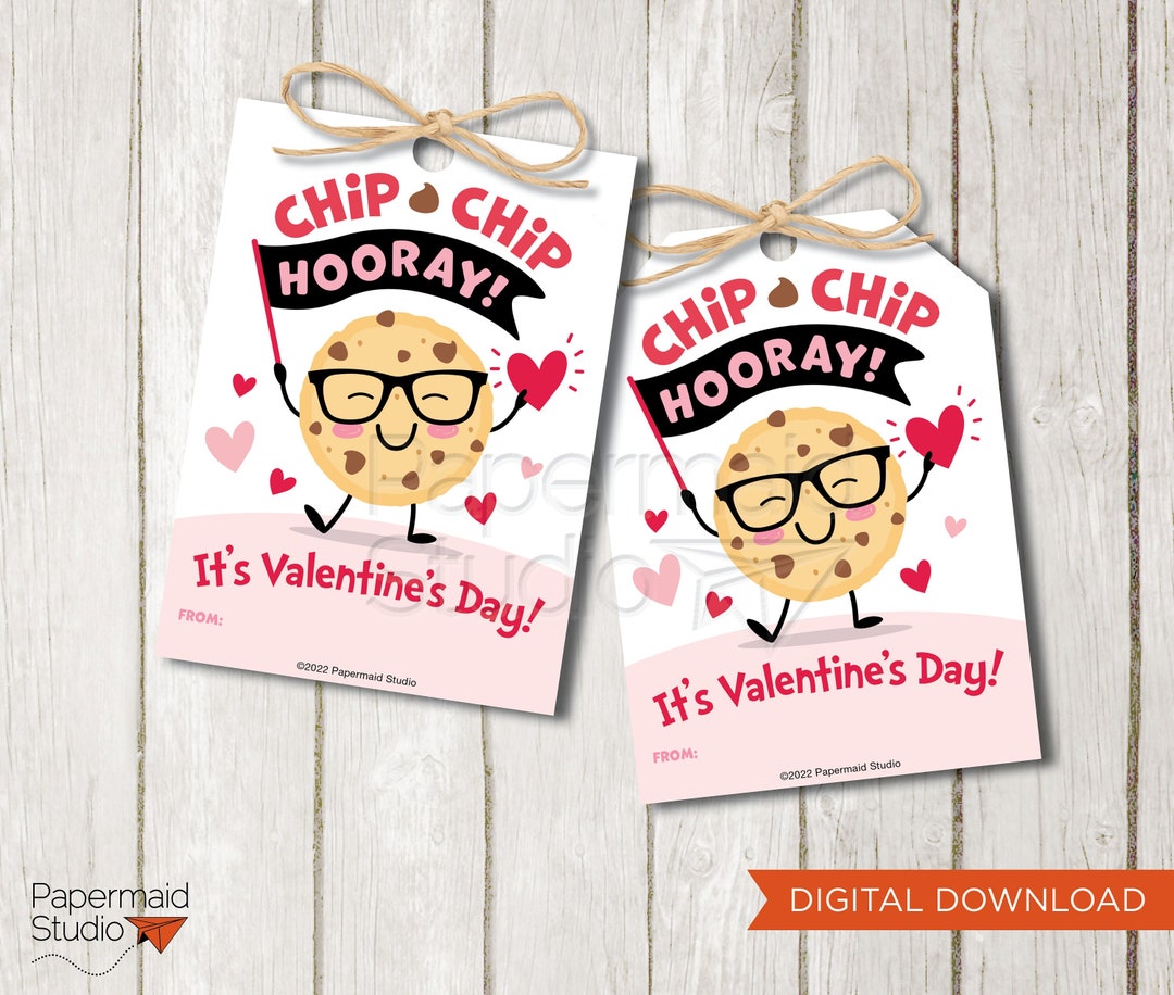 Valentine Cookie Tags - Cookie Valentine Tag Printable - Cookie Bag Tag ...