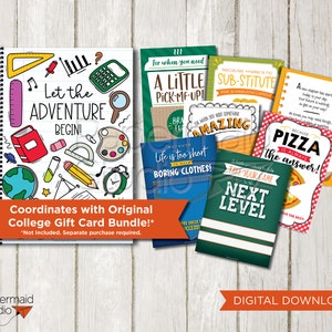 College Student Gift Card Book Add-on Pack #2 Printable Bundle ...