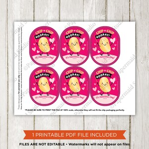 Valentine Chip Labels Printable - Valentines for Snack Size Chips ...