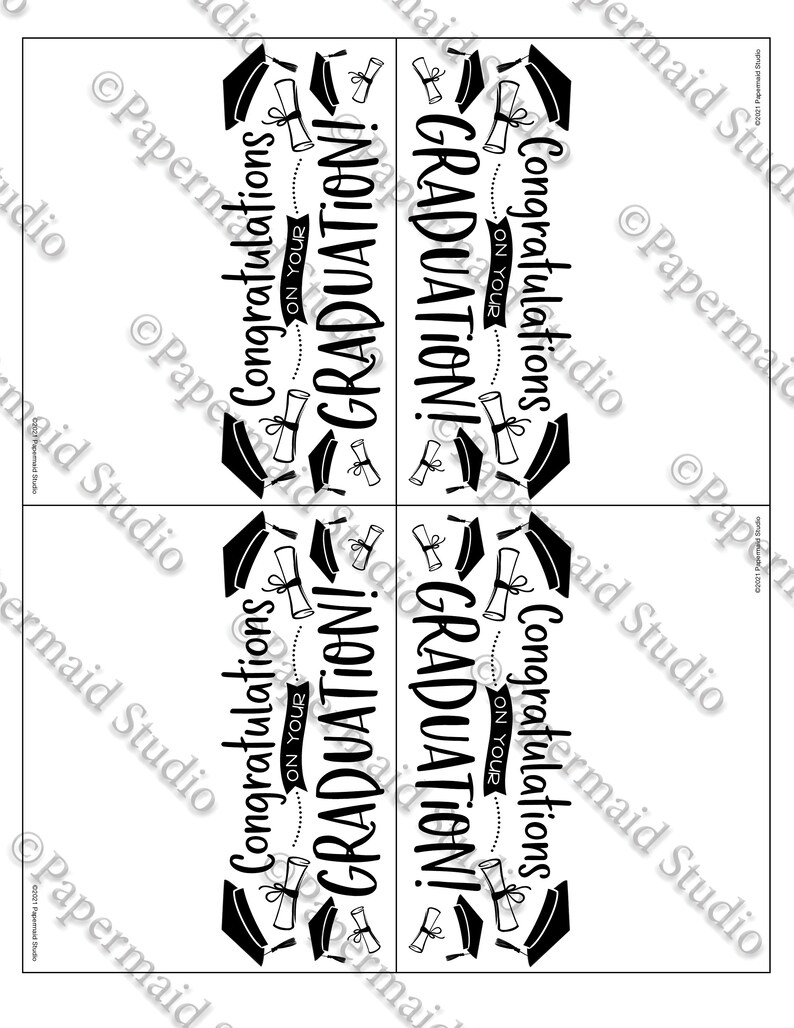 Printable Graduation Cookie Bag Tag Cookie Bag Topper | Etsy