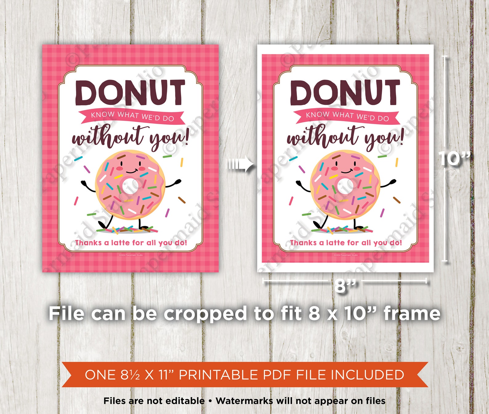 Teacher Appreciation Donut Printable - Staff Appreciation Donut Thank ...