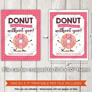 Teacher Appreciation Donut Printable - Staff Appreciation Donut Thank ...