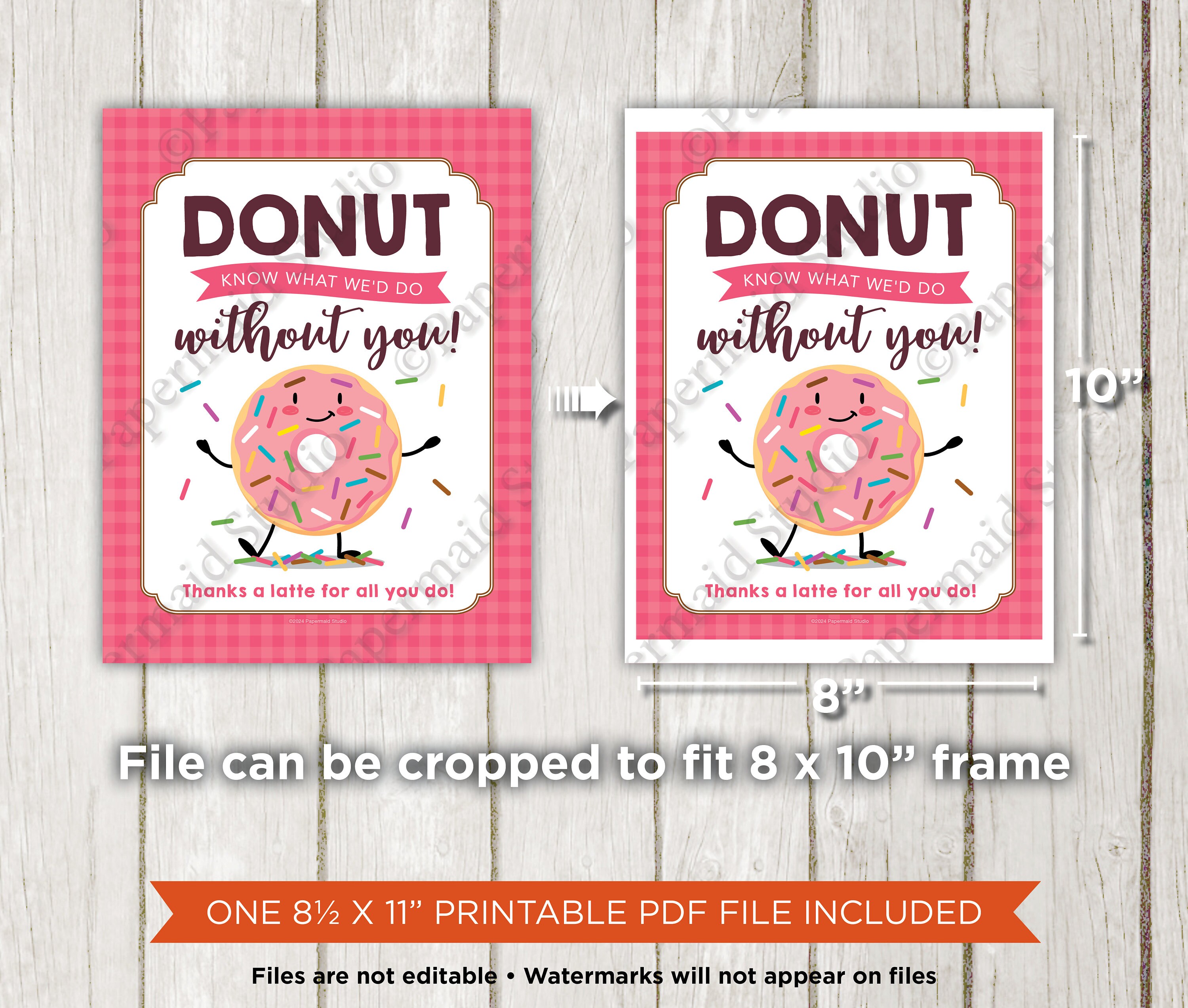 Teacher Appreciation Donut Printable - Staff Appreciation Donut Thank ...