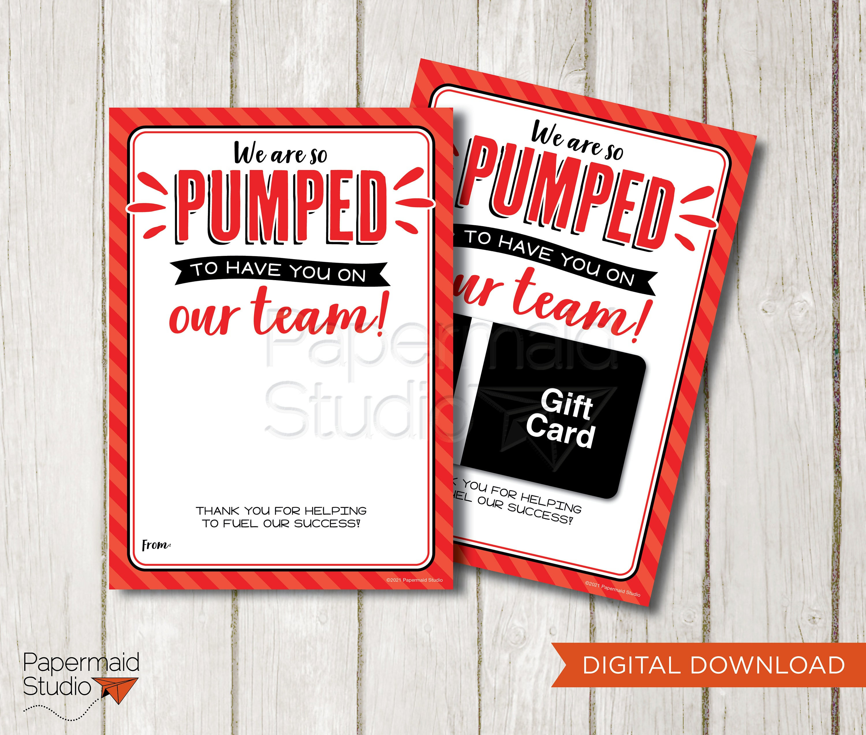 Employee Appreciation Gift Printable Gas Card Holder Gas - Etsy Canada