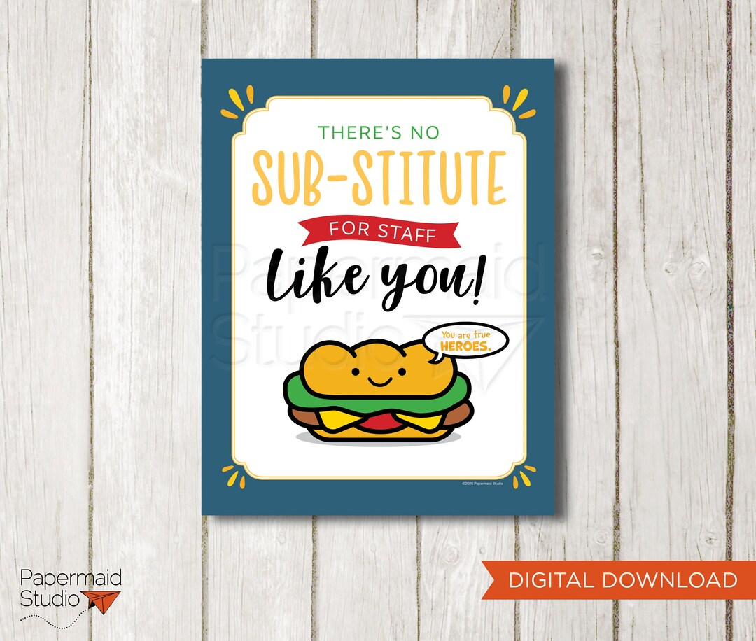 Employee Appreciation Gift - Staff Appreciation Sub Sandwich Sign ...