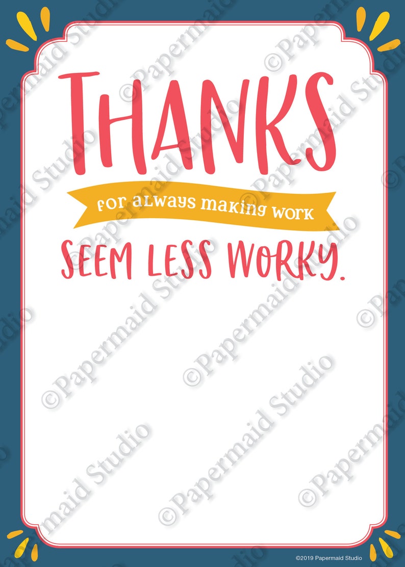 Employee Thank You Card Administrative Professionals Day - Etsy