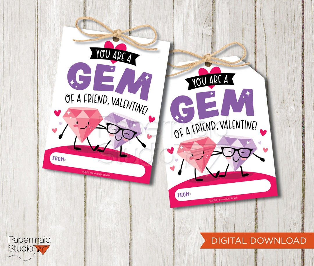 Ring Lollipop Valentine Tags - Printable Pop Valentine Tag - Valentine ...