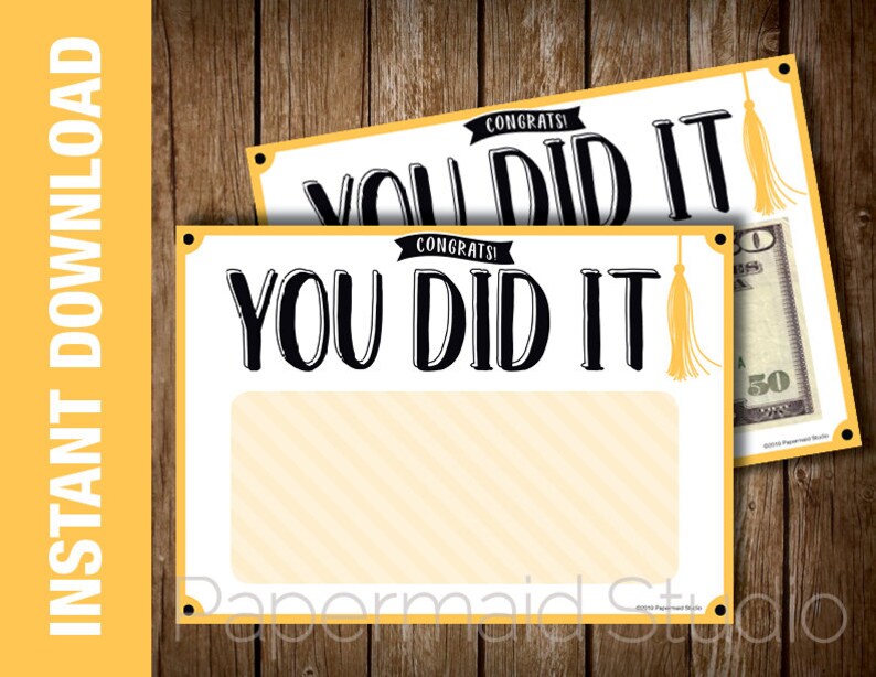 Graduation Money Holder Card PRINTABLE Graduation Card - Etsy