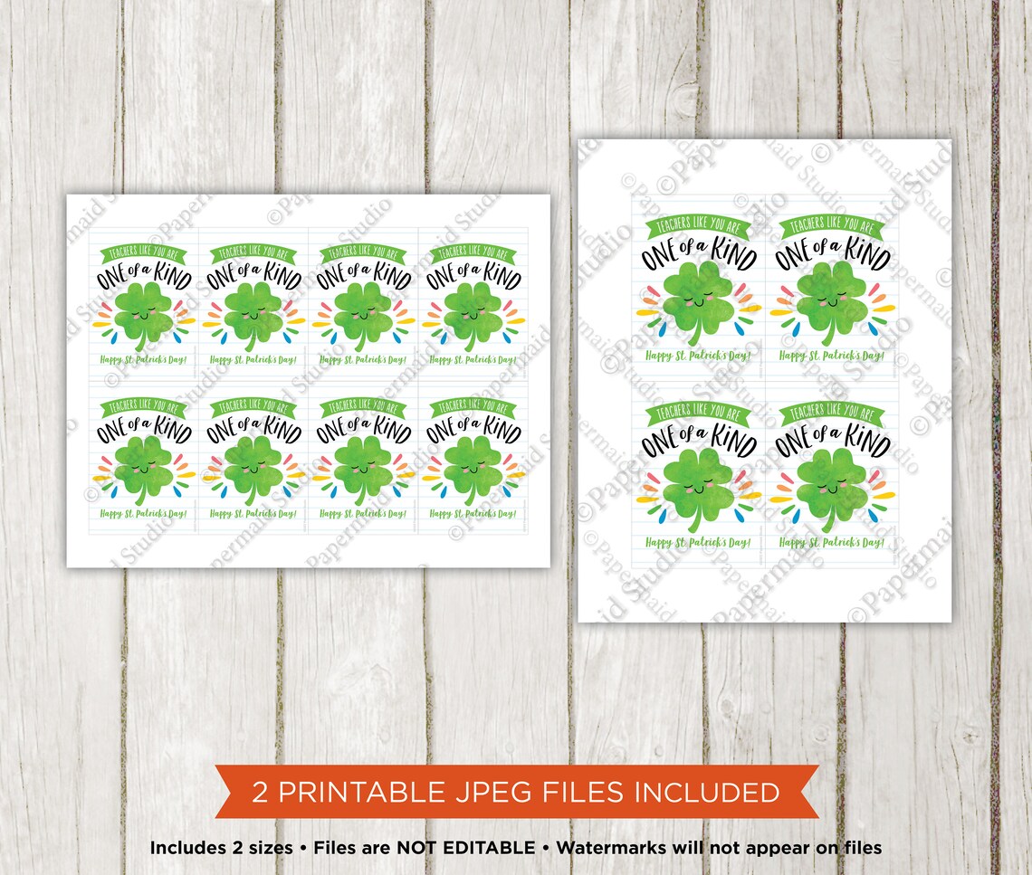 St. Patrick's Day Teacher Tag - Teacher St Patricks Card - Teacher ...