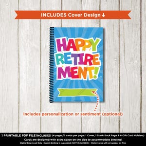 Retirement Gift Card Book Printable - Coworker Gift Card Booklet - Boss ...