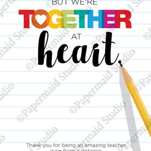 PRINTABLE Teacher Appreciation Week Card - Virtual Teacher Appreciation ...