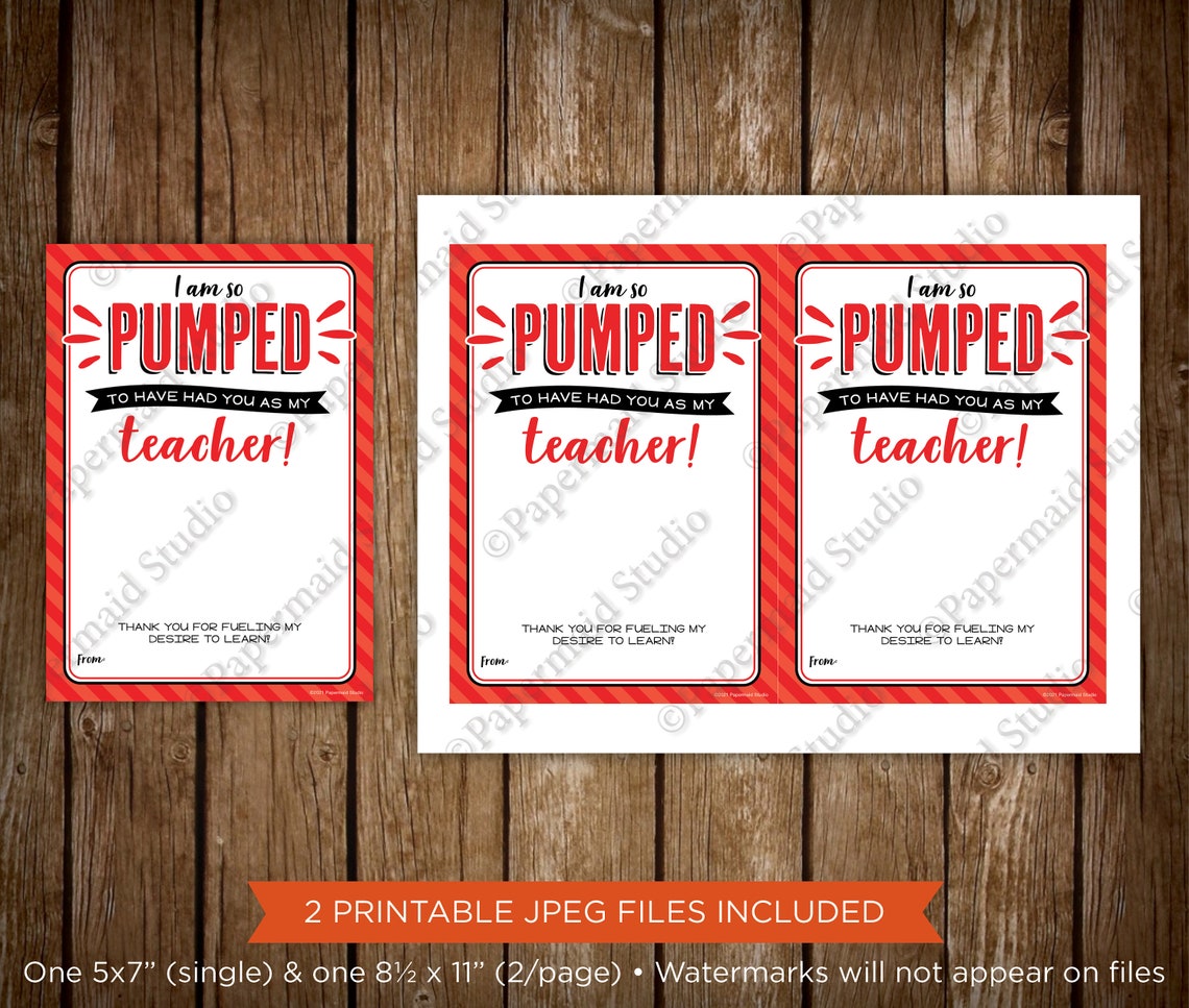 Teacher Thank You Card Teacher Gas Gift Card Holder - Etsy