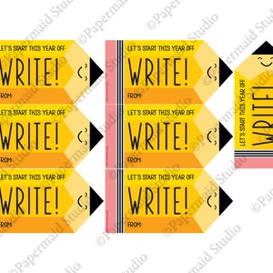 Back to School Tag Printable First Day of School Pencil Gift Tag ...