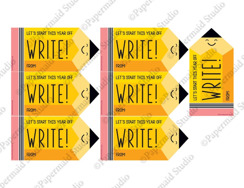 Back to School Tag Printable First Day of School Pencil Gift - Etsy