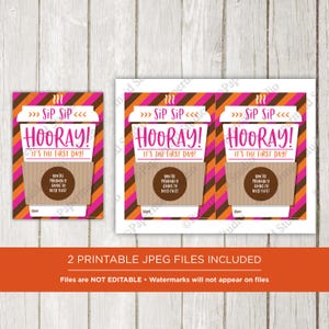 Back to School Coffee Printable - First Day of School Teacher Gift Card ...