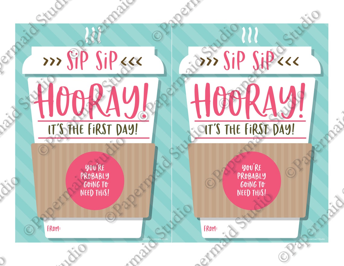 PRINTABLE Back to School Coffee Teacher Gift Card Holder | Etsy