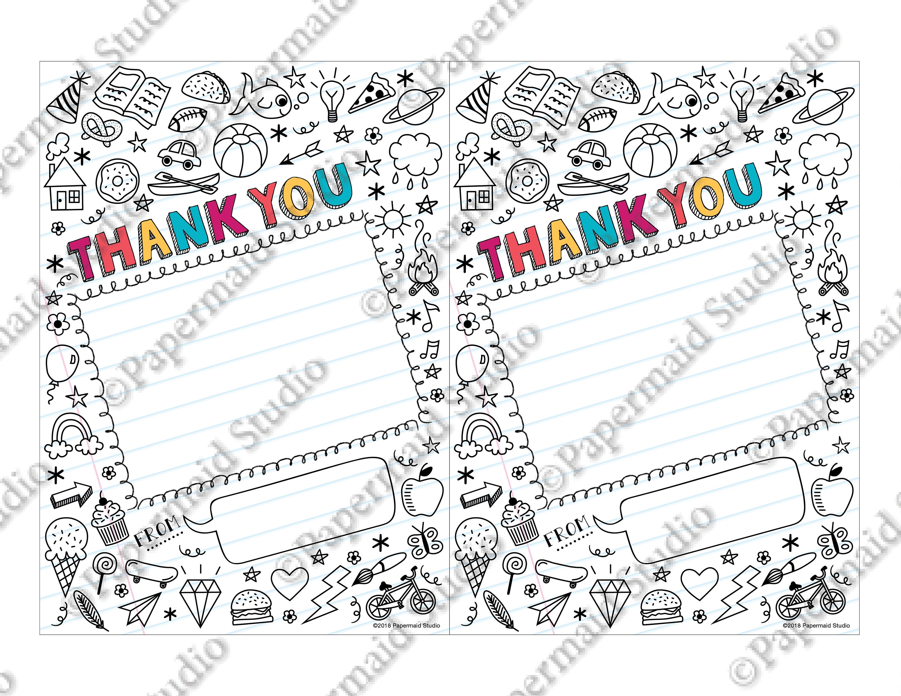 PRINTABLE Summer Camp Thank You Card - Camp Counselor Gift Card Holder ...