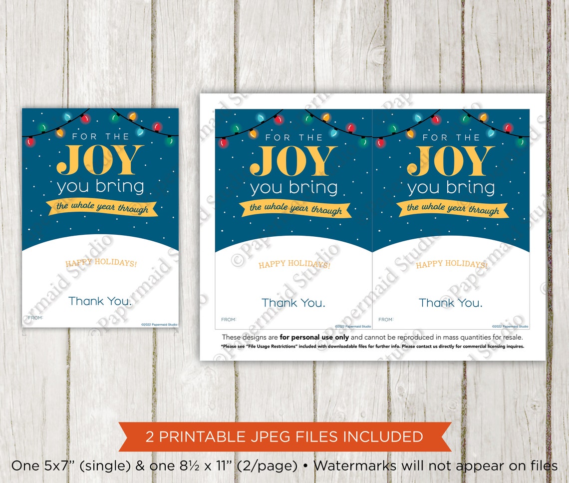 Teacher Christmas Gift Card Holder Printable Coworker Gift - Etsy
