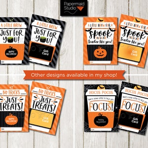 Halloween Gift Tag Printable - Teacher Halloween Gift - Halloween ...