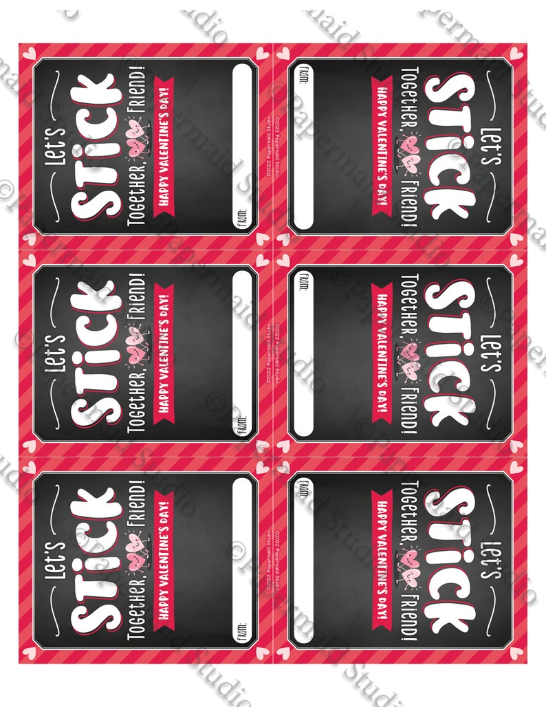 PRINTABLE Valentine's Day Gum Tag - Bubble Gum Valentine Gum Pack Let's ...