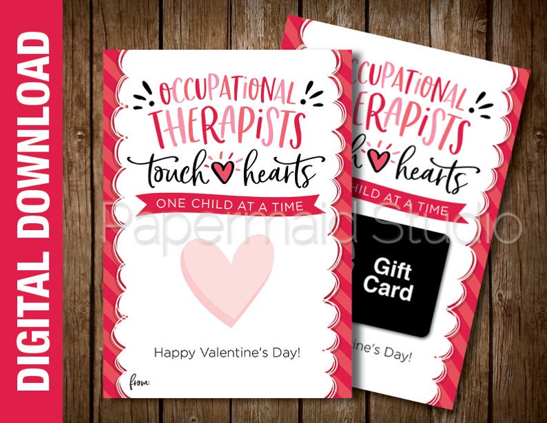 PRINTABLE Occupational Therapist Valentine Card OT - Etsy
