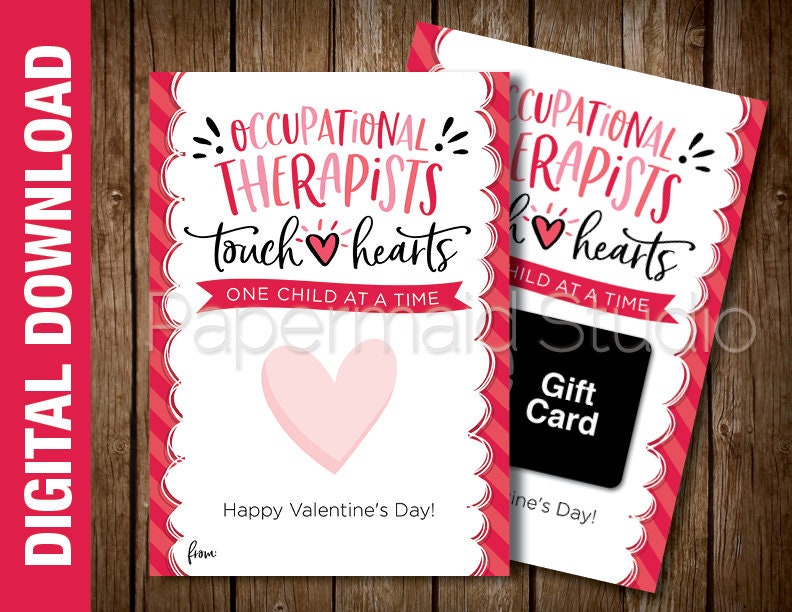 PRINTABLE Occupational Therapist Valentine Card OT - Etsy