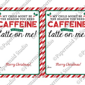 PRINTABLE Teacher Christmas Card - Bus Driver Gift Card Holder - Coffee ...