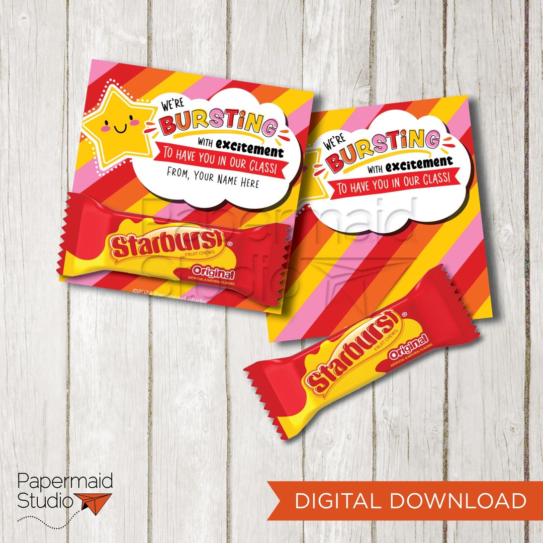 Star Candy Tag Printable - First Day of School Gift - Welcome Back ...