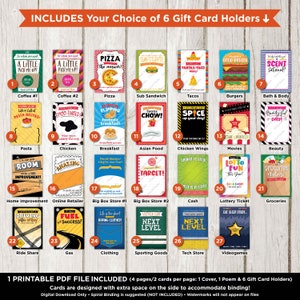College Student Gift Card Book Printable Bundle College Survival Kit ...