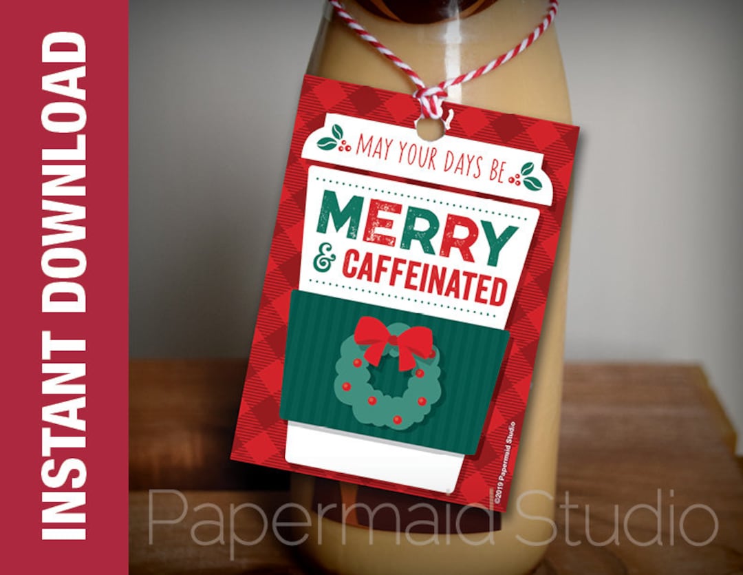 PRINTABLE Coffee Gift Tag -- Teacher Christmas Gift Coffee Gift Tag ...