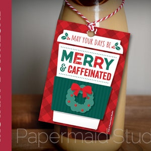 PRINTABLE Coffee Gift Tag -- Teacher Christmas Gift Coffee Gift Tag ...