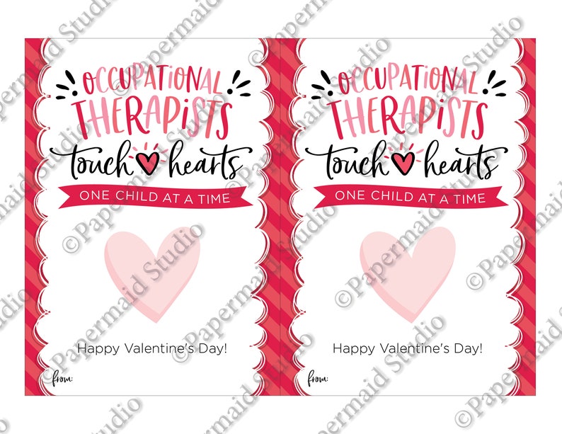 PRINTABLE Occupational Therapist Valentine Card OT - Etsy