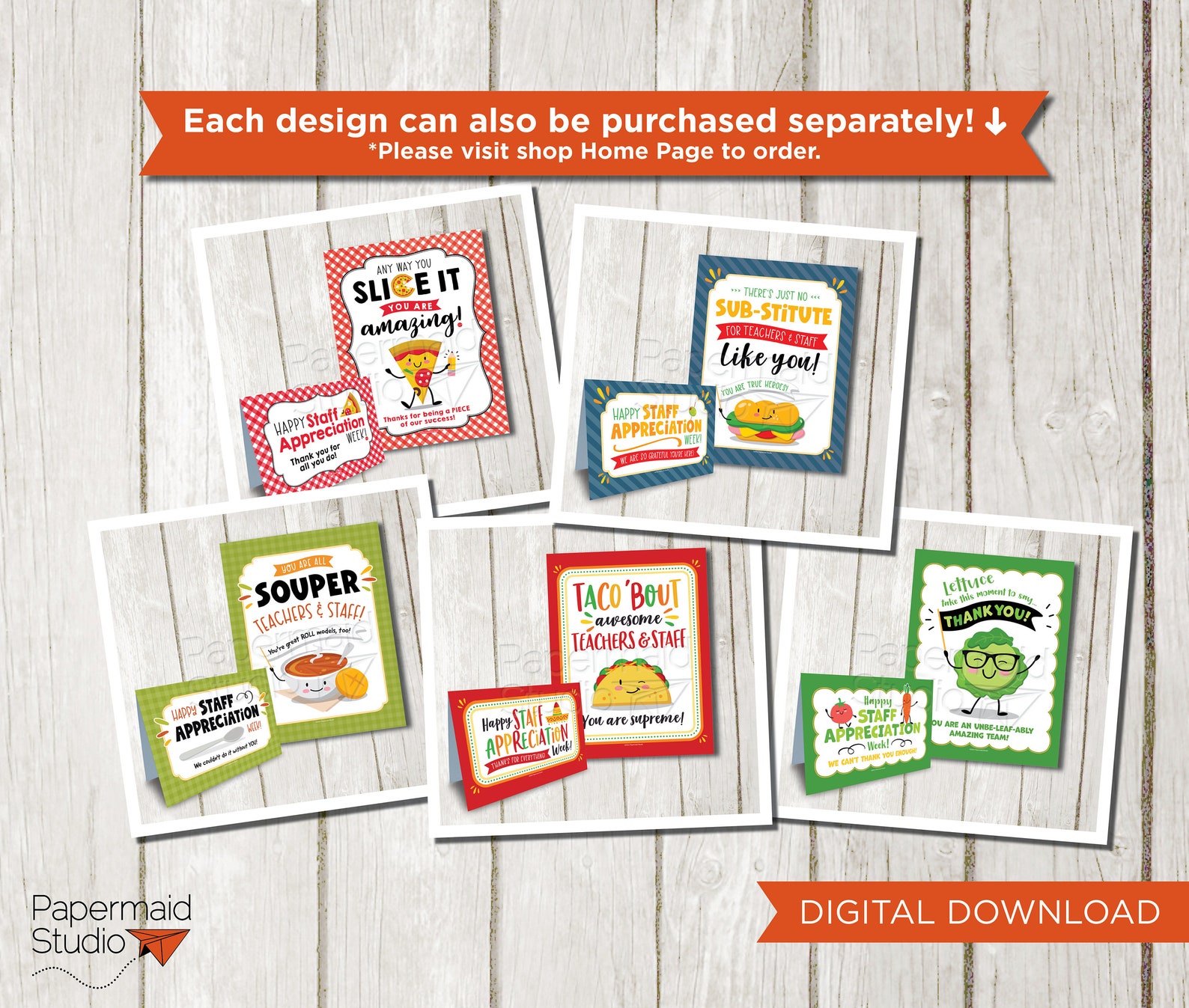 Teacher Appreciation Signs Bundle - Teacher Appreciation Lunch Signs ...