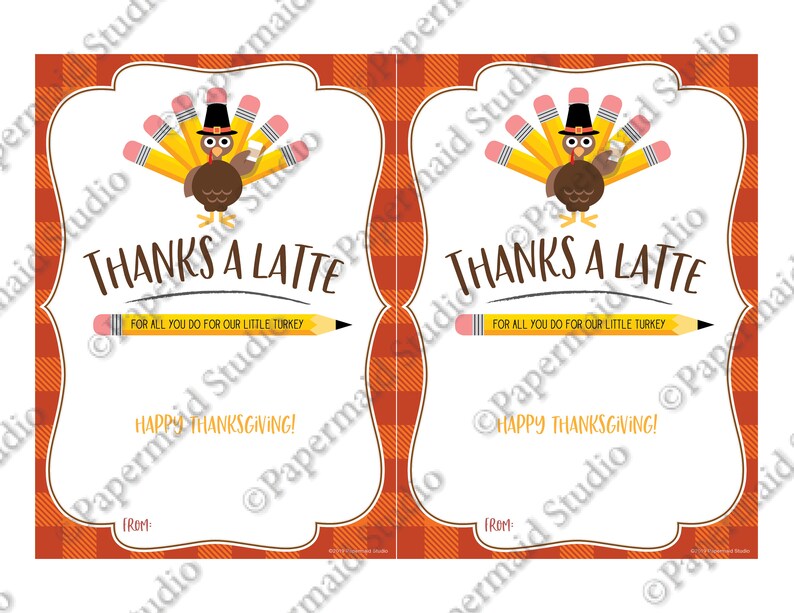PRINTABLE Thanksgiving Teacher Coffee Gift Card Holder - Etsy