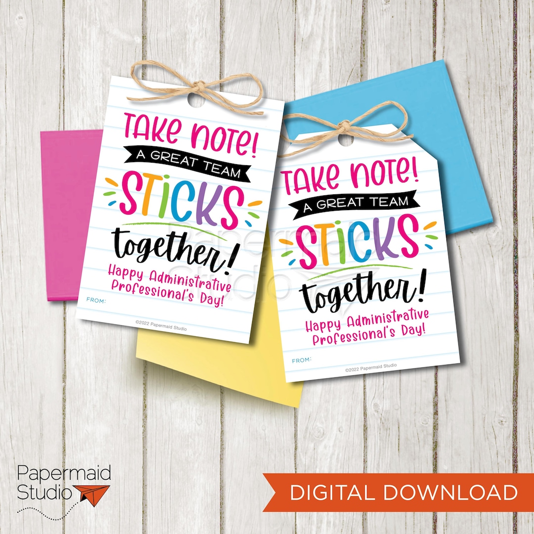 Administrative Professionals Day Gift Tag Printable - Employee ...