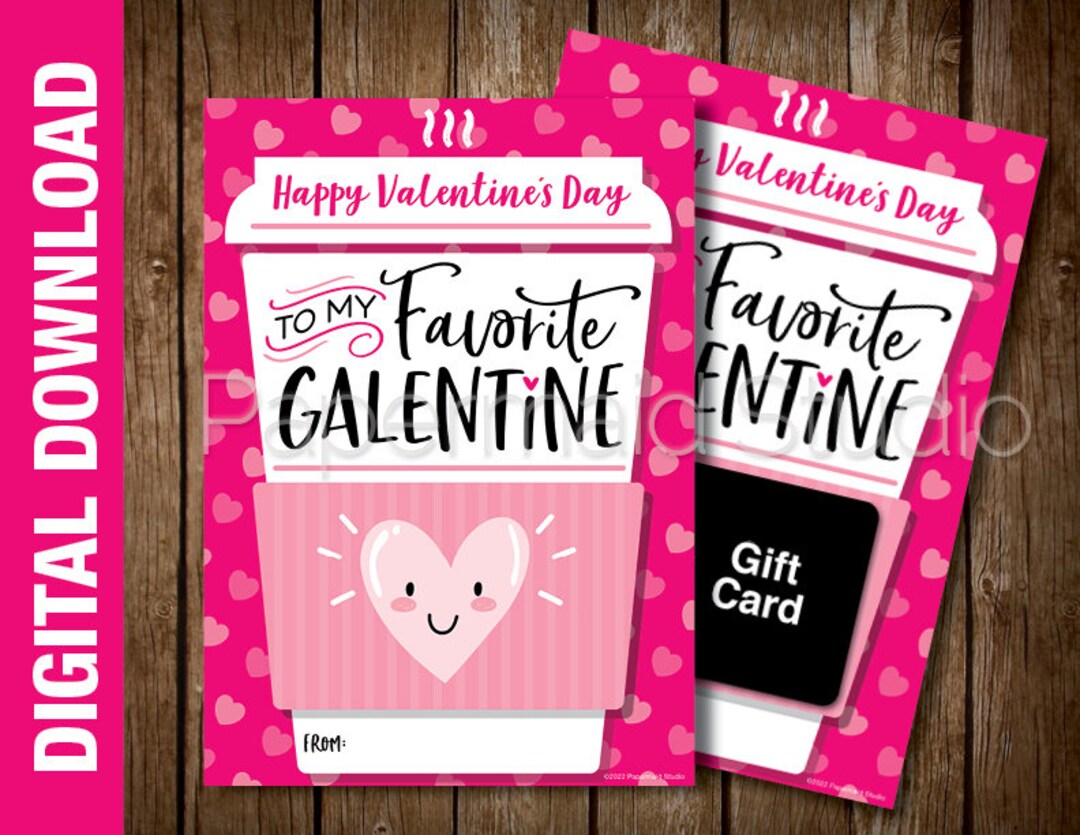 PRINTABLE Galentine Valentine's Day Coffee Gift Card Holder - Thanks a ...
