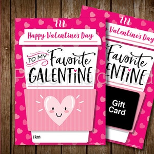 PRINTABLE Galentine Valentine's Day Coffee Gift Card Holder - Thanks a ...