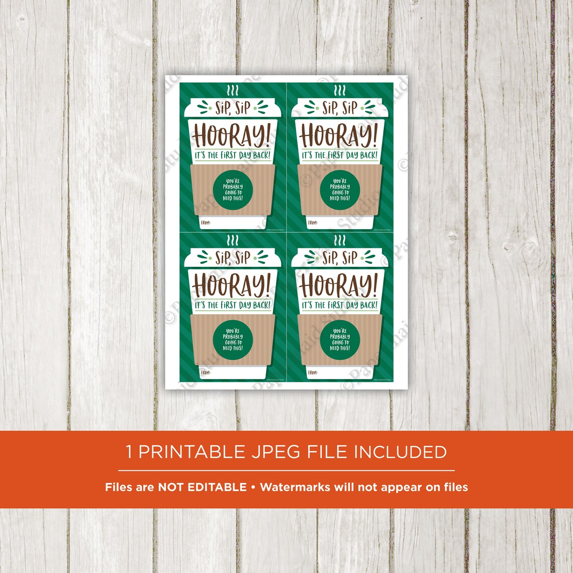 Welcome Back Coffee Gift Tag Printable - Staff Employee Office Return ...